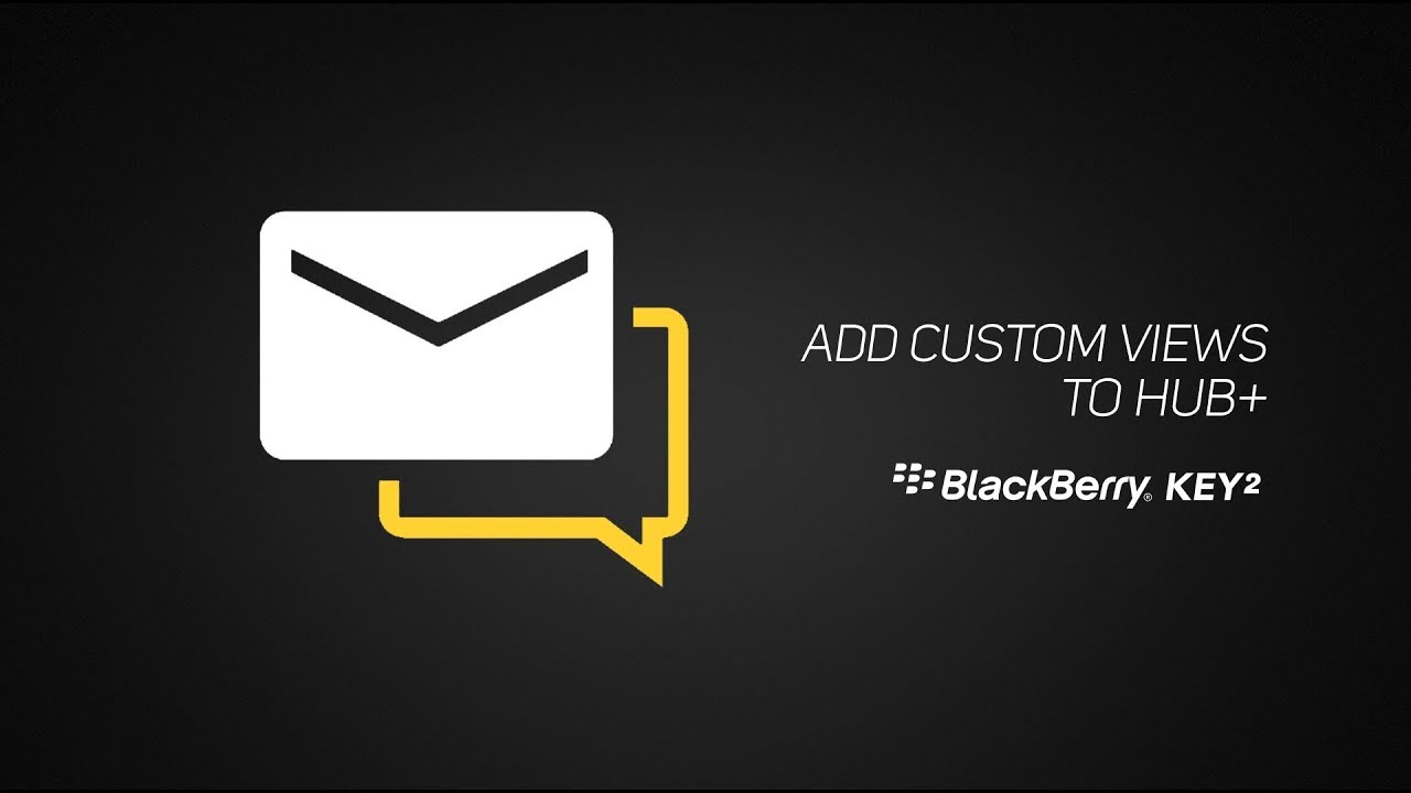 How To Add Custom Views To The BlackBerry Hub+ Inbox - YouTube
