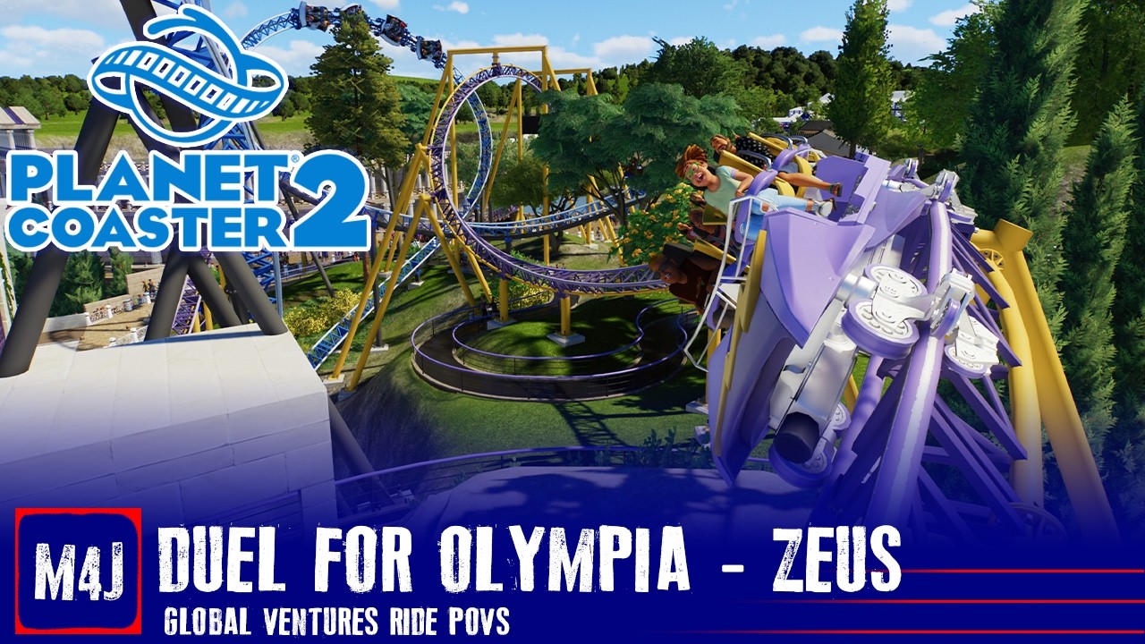 Duel for Olympia - Zeus POV | Mack Launched Coaster | Planet Coaster 2 ...