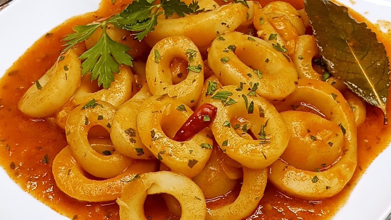 Receta de Calamares en Salsa. Receta Fácil - YouTube