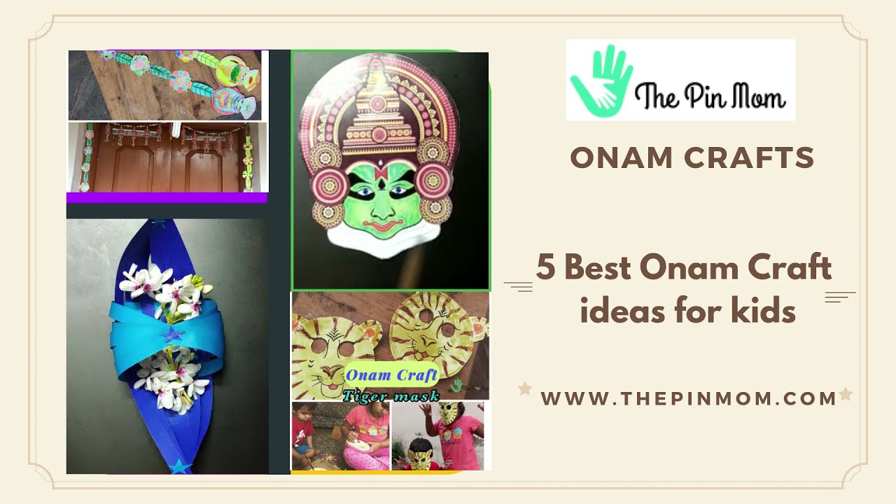 Onam Special Craft Ideas for Kids | 5 Best Easy Crafts for Onam - YouTube