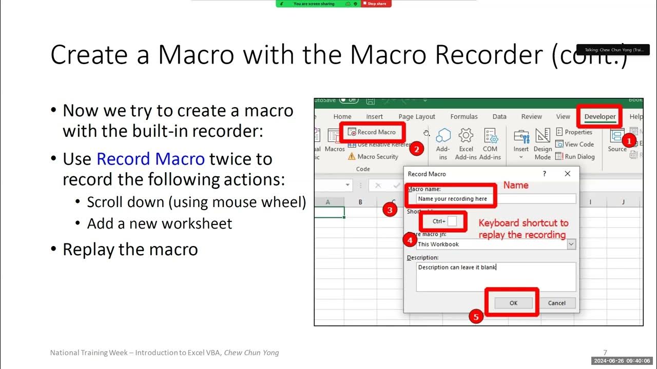 Introduction to Excel VBA - Wednesday, June 26 GMT20240626 013329 Recording gallery 2560x1440 ...