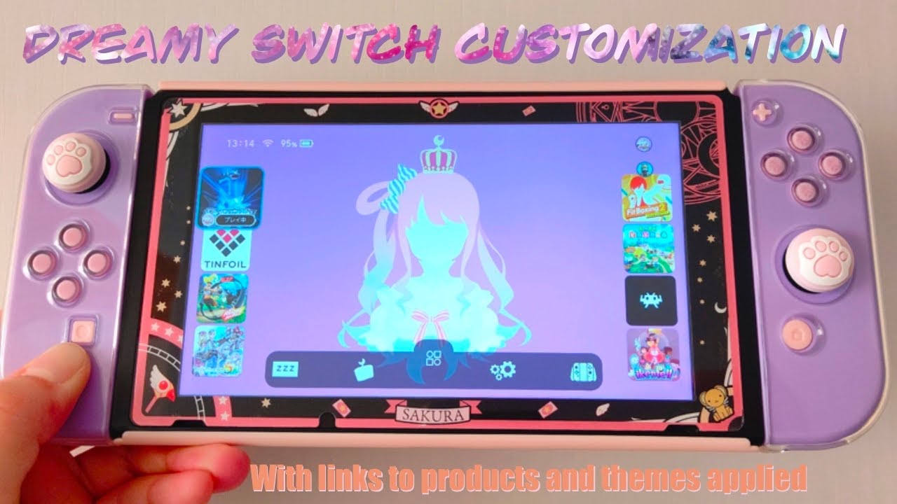 Dreamy Nintendo Switch make over: Lavender x Pink Card | Swapping ...