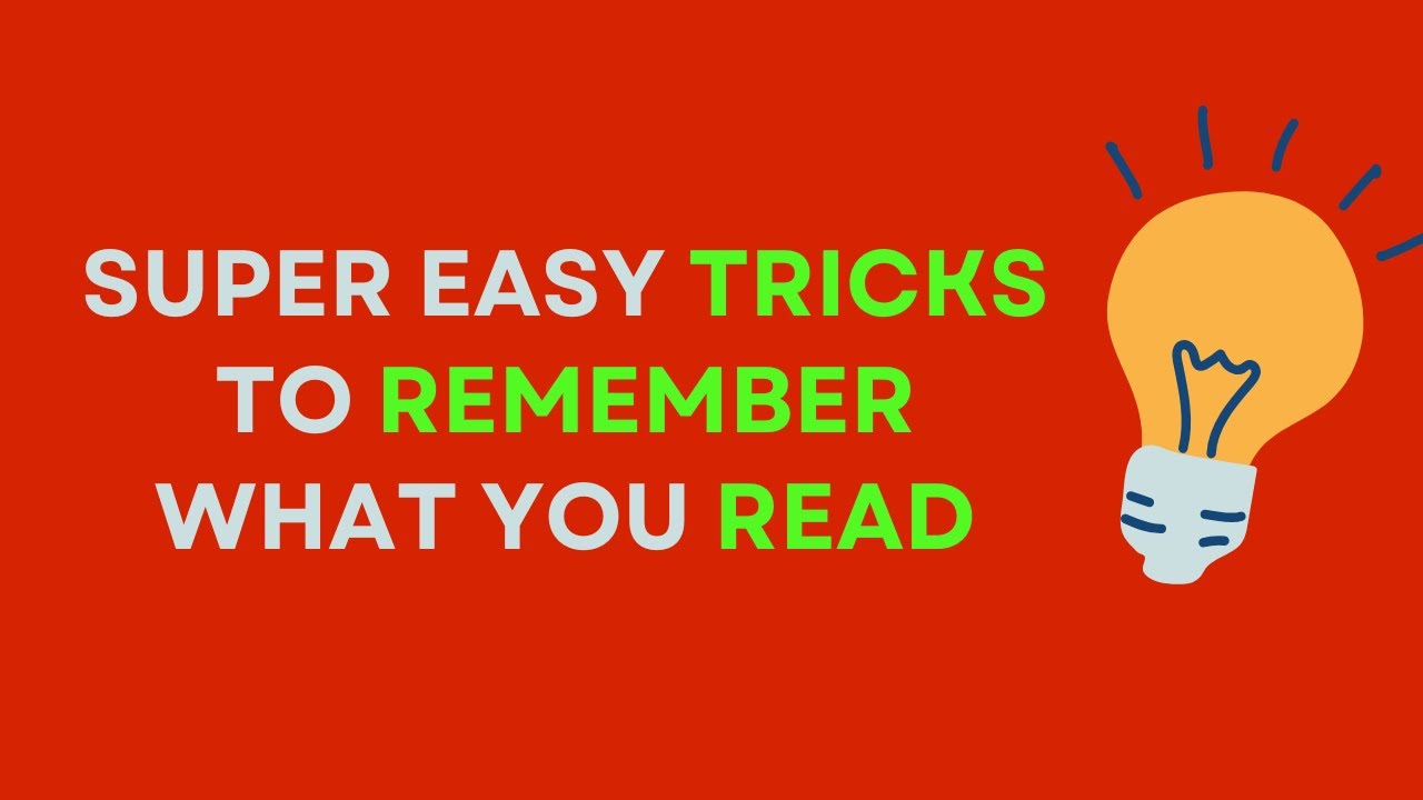 3 Powerful Tips to remember what you read | Super Easy Memory Tricks ...