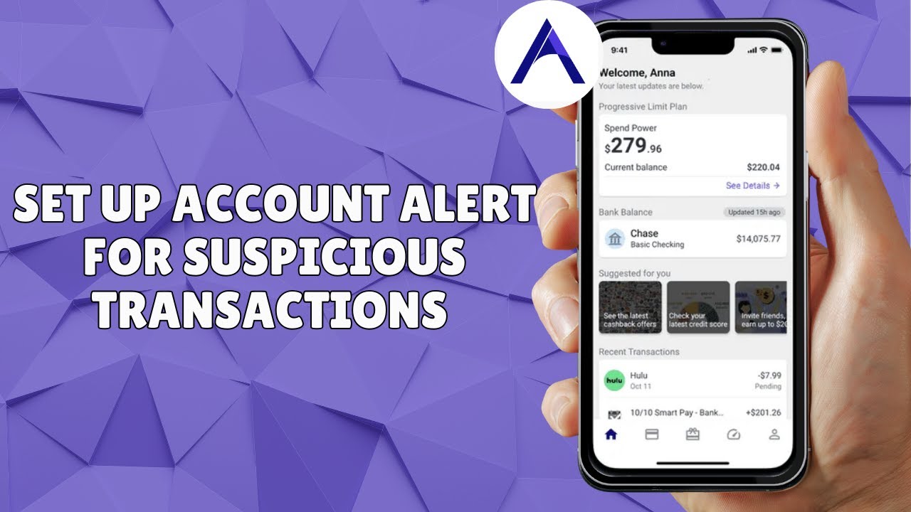 HOW TO SET UP ACCOUNT ALERT FOR SUSPICIOUS TRANSACTIONS ON ATLAS - YouTube