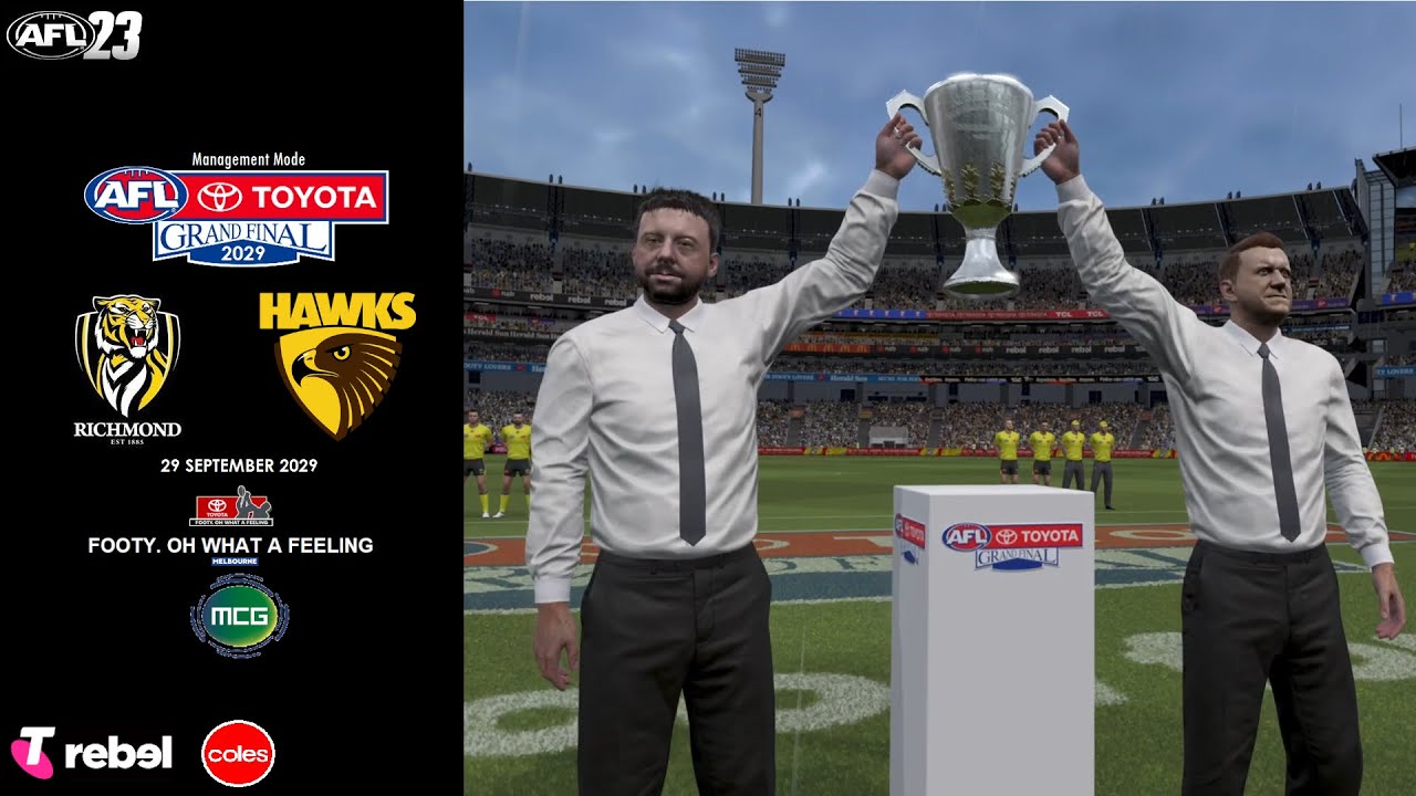 AFL 23 - 2029 AFL Grand Final - Richmond vs Hawthorn (Management Mode ...