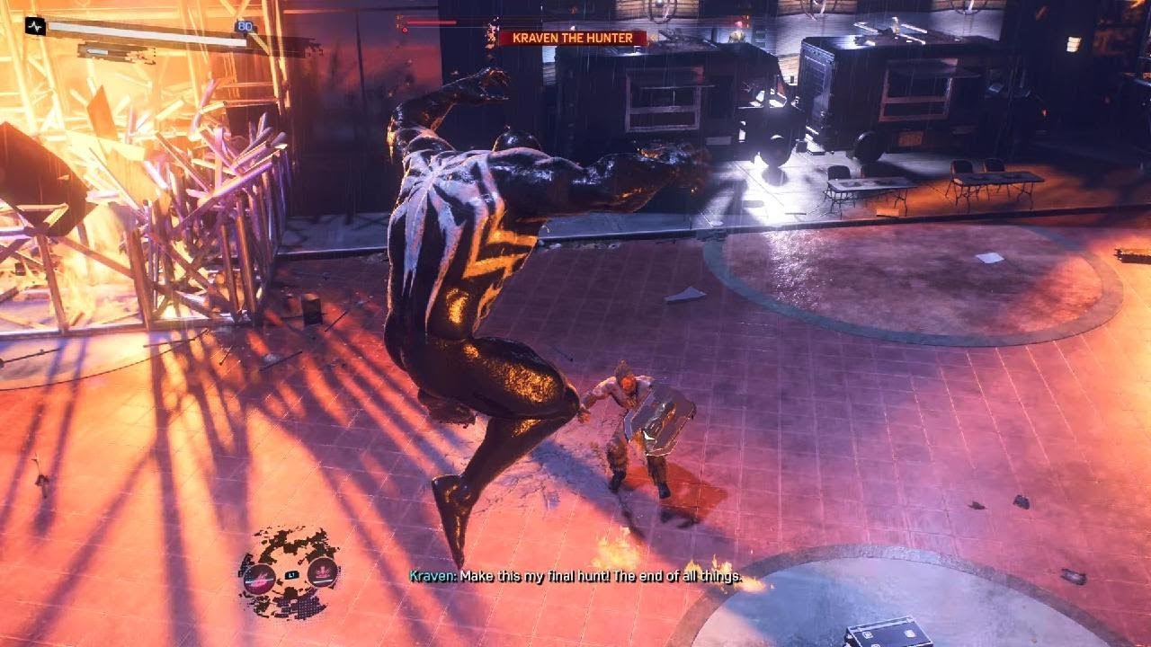 Spider-Man 2 Venom vs kraven And Kraven's death - YouTube