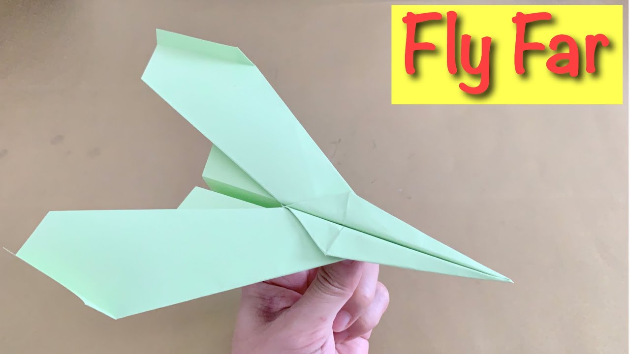 FLYING PAPER AIRPLANE | FLY FAR | ORIGAMI - YouTube