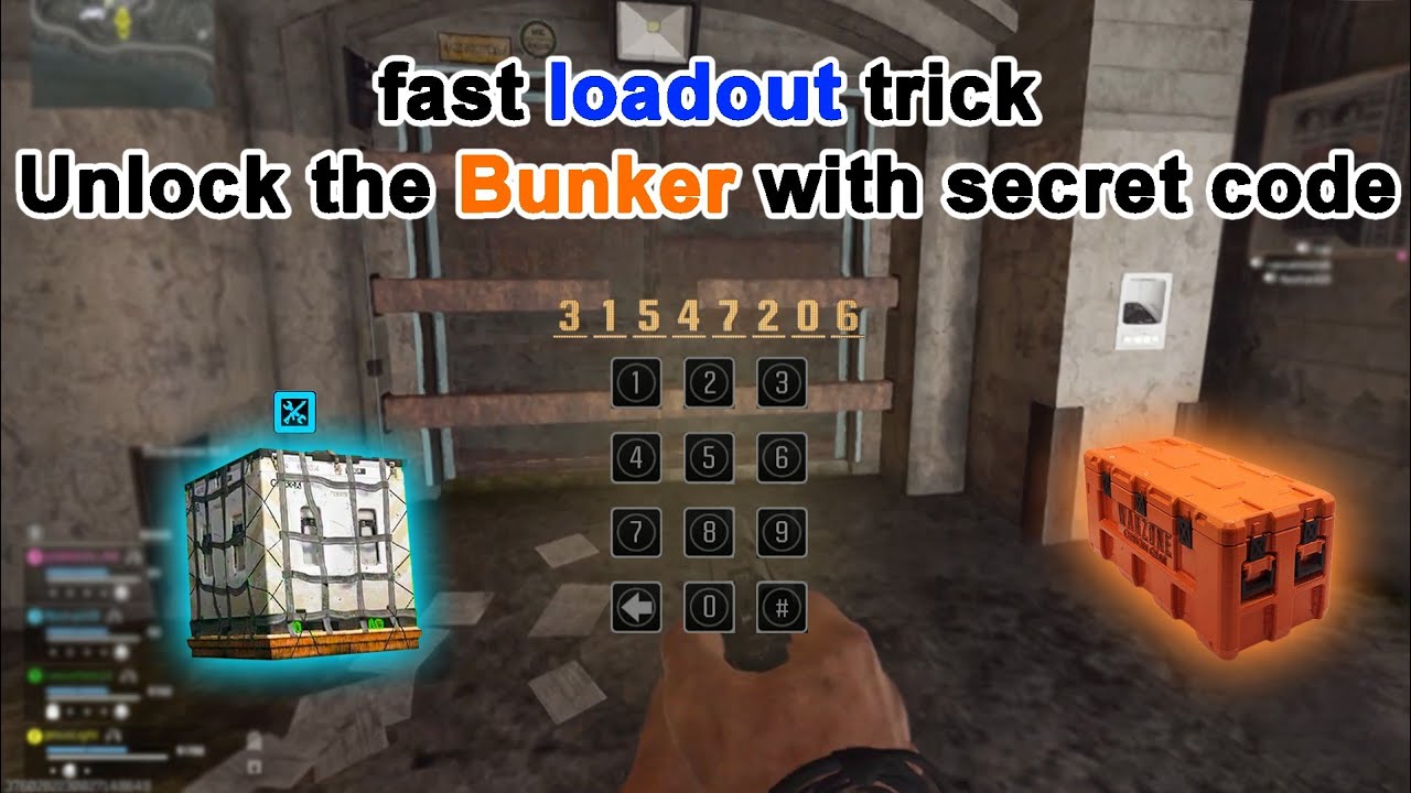 Warzone Bunker loot: Fast Loadout Using Secret Code - YouTube