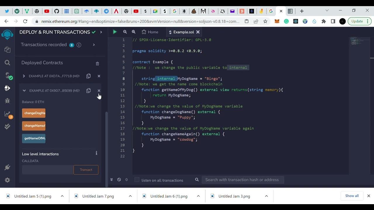The Kolanut Project :First code inside solidity - YouTube