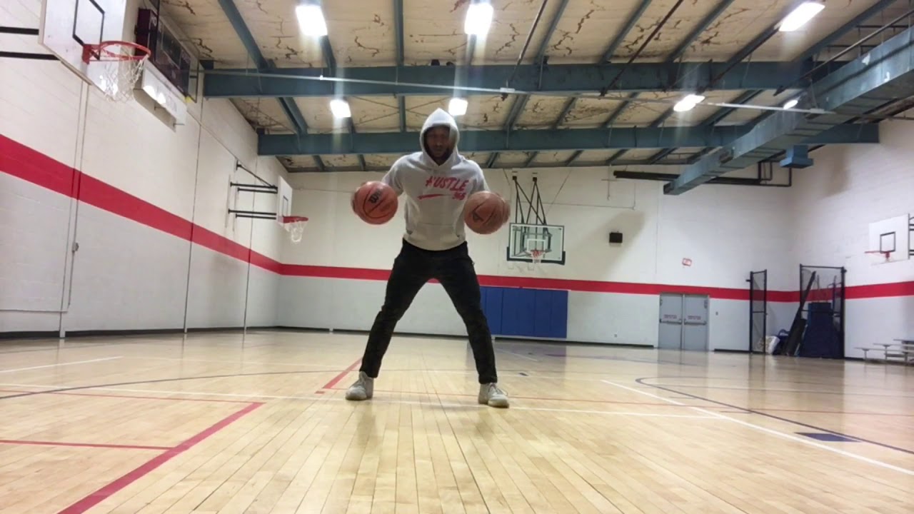 Two ball dribbling exercise to improve handle on the ball - YouTube