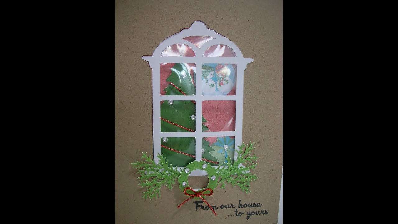 Christmas window scene card - YouTube
