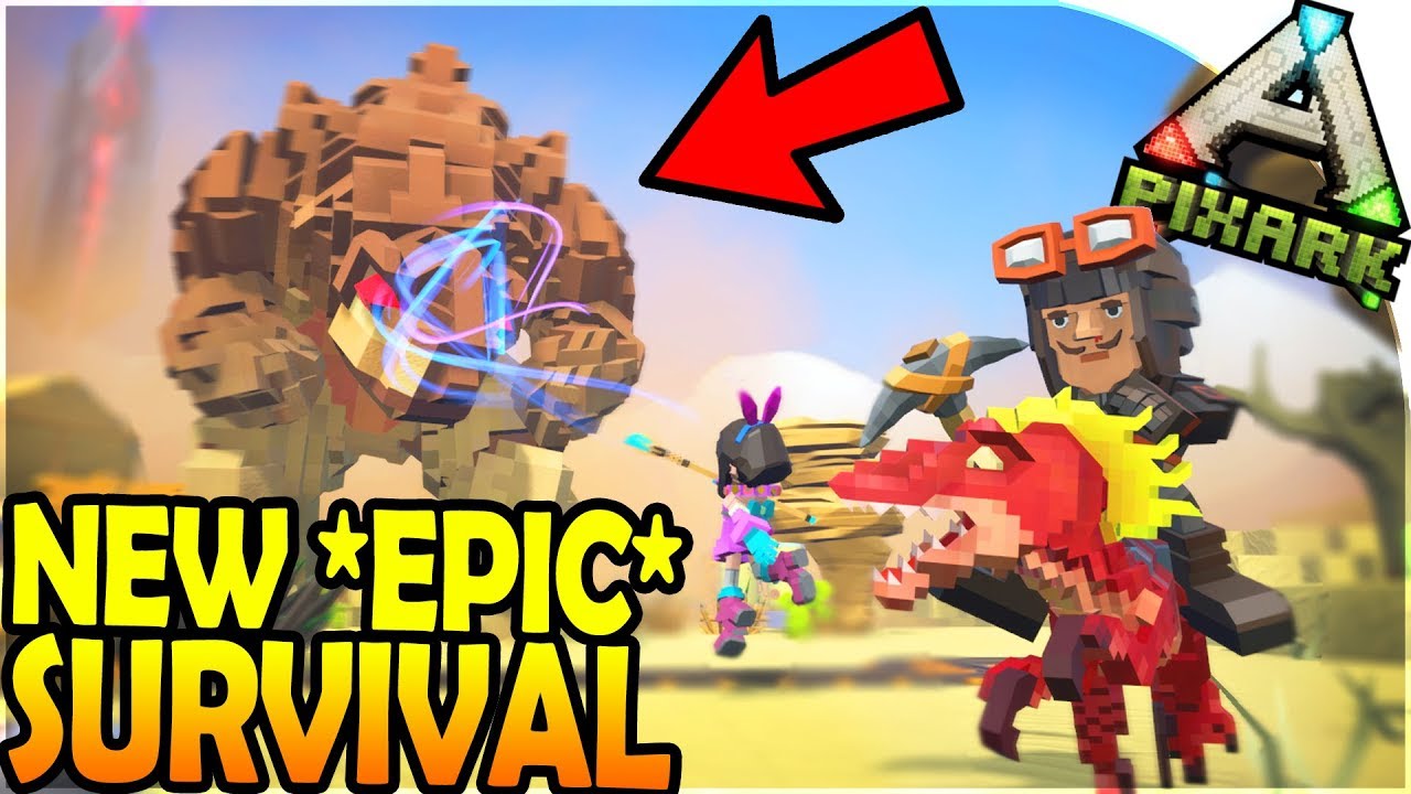 PIXARK GAMEPLAY - ARK SURVIVAL EVOLVED + MINECRAFT = PIXARK (It's *EPIC ...