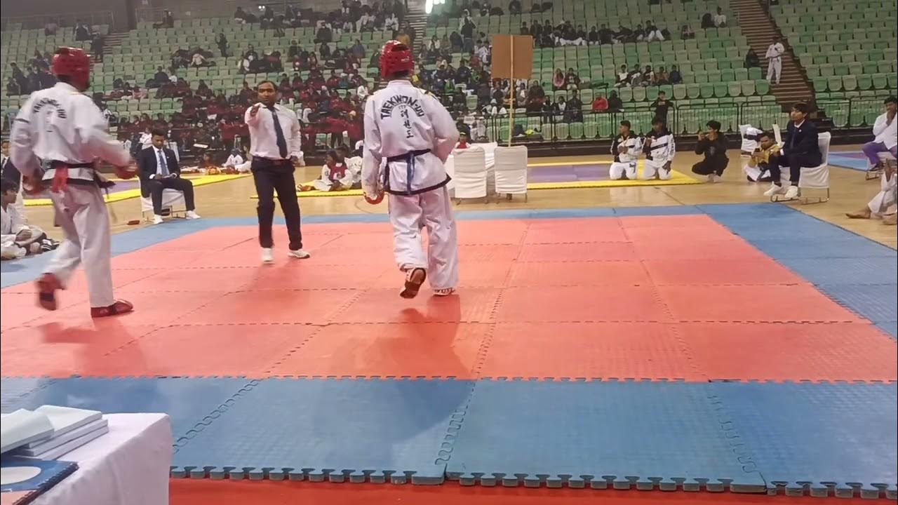37th national ITF taekwondo championship fight delhi vs nagaland - YouTube