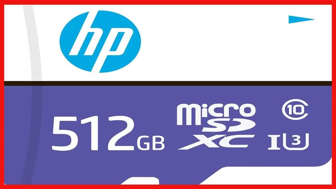 HP 512GB mx330 Class 10 U3 microSDXC Flash Memory Card - 100MB/s, Class ...