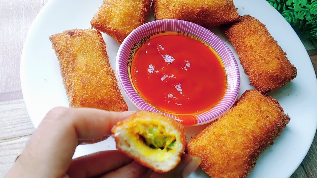 Bread Roll Recipe | Potato bread Pocket roll Recipe| পাউরুটি রোল Tiffin ...