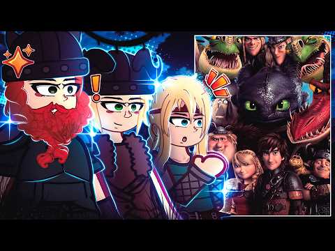 💍🐲  HTTYD React To How To Train Your Dragon SAGA (1, 2 and 3) - Gacha React 🇺🇸/🇧🇷