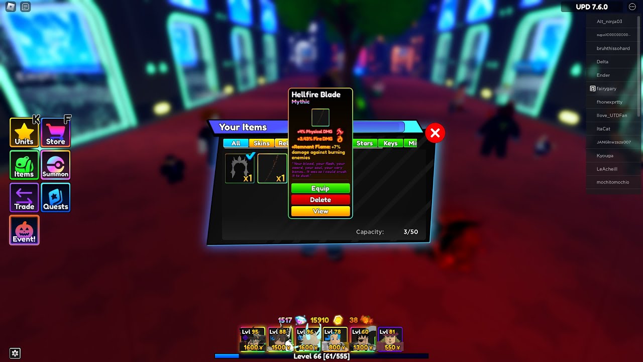 ( Anime Adventure ) Getting The New Relics " Hell Fire Blade " - YouTube