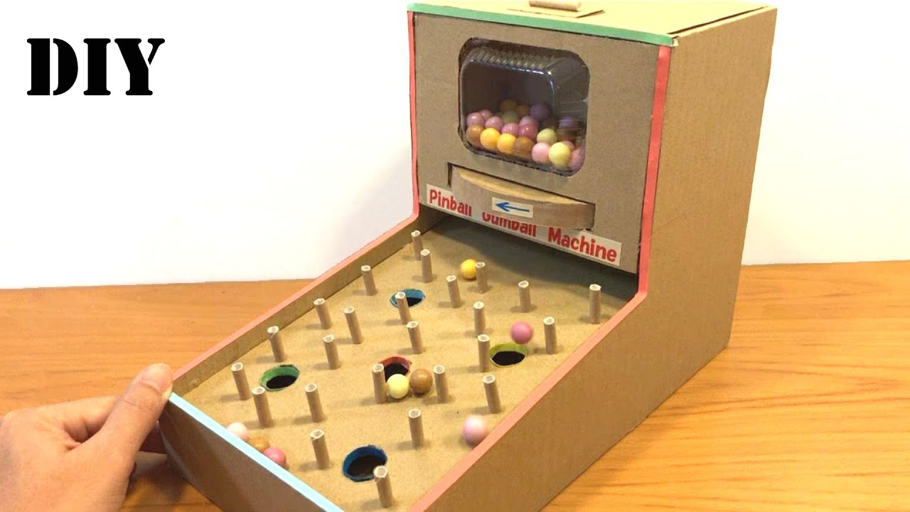ガムボールピンボールの作り方 How to make a Pinball Gumball Machine - YouTube