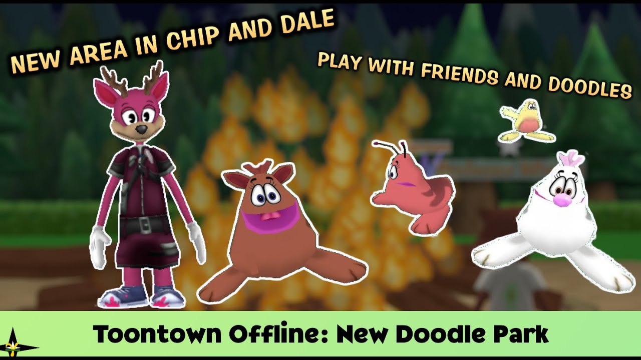 First Look at Toontown Offline's New Doodle Park - YouTube
