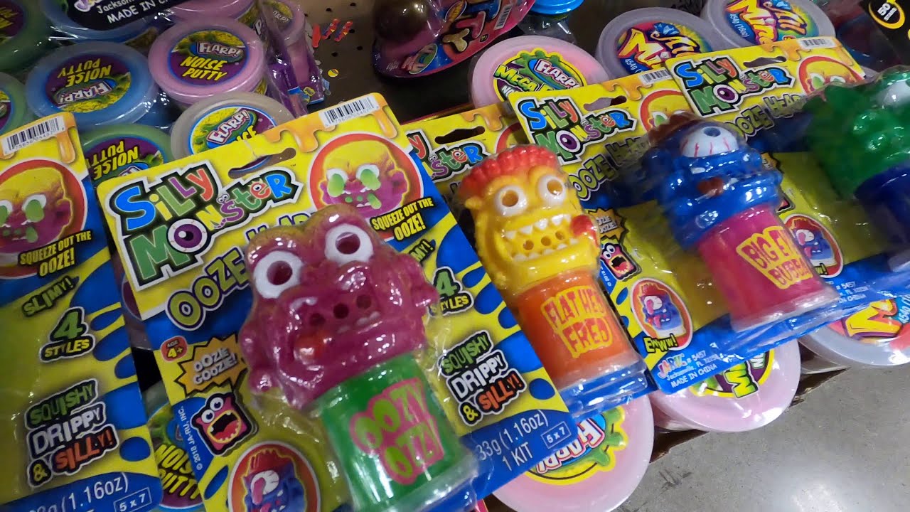 SILLY MONSTER TOYS WITH OOZE SLIME ACTION FIGURES - YouTube