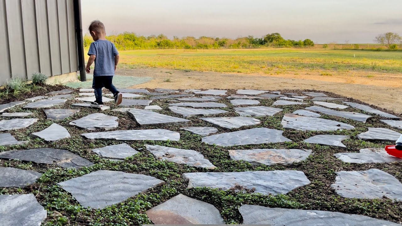 DIY Patio Pavers and Clover Seeds - YouTube