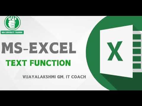 MS Excel Text Function - YouTube