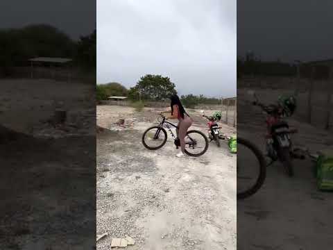 riding on the bicycle