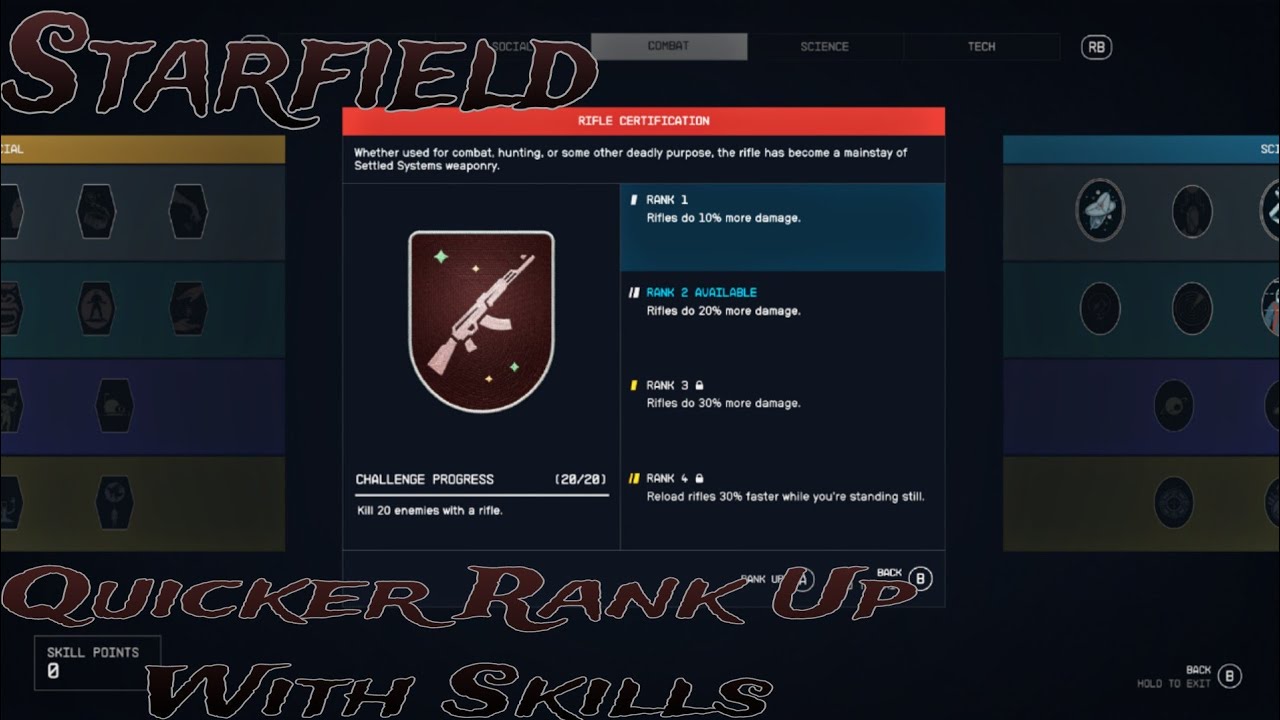 Starfield - Quick Way To Rank Skills Up! - YouTube