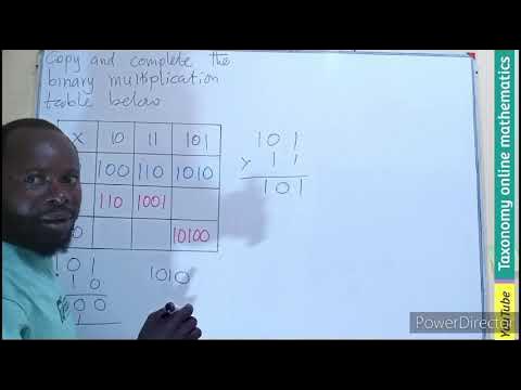 Number Bases: Construction of multiplication table for binary numbers ...
