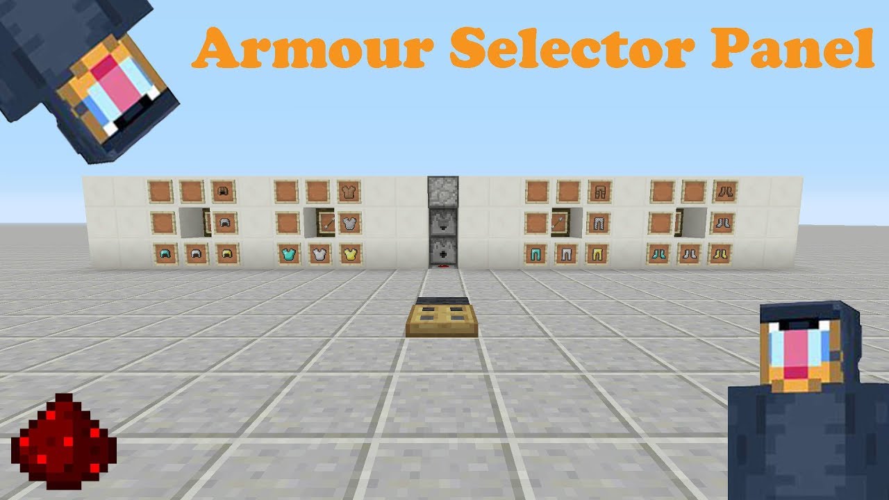 Minecraft Xbox Redstone Tutorial - Armour Selector Panel - YouTube