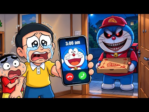 Shinchan And Nobita HORROR Delivery at 12 AM 👻