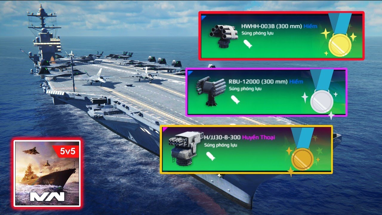 Modern Warships: Test Dame H/JJ30-8-300, RBU-12000, HWHH-003B - YouTube