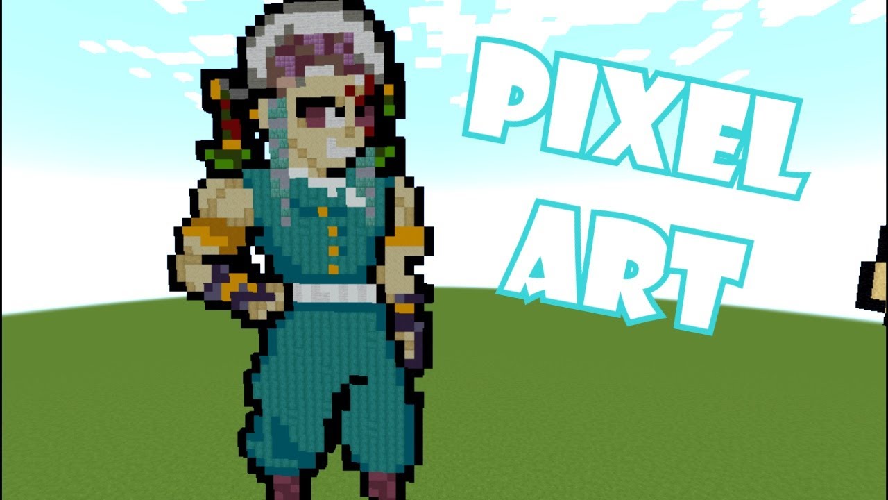Minecraft Pixel Art: Tengen Uzui (Kimetsu no Yaiba) Demon slayer ...