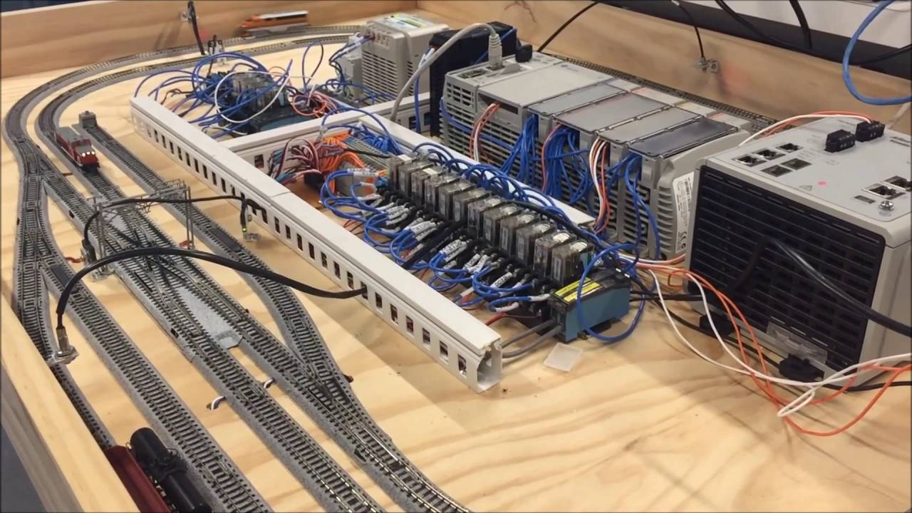 PLC Automated Train Project Allen Bradley PLC AdvancedHMI SCADA - YouTube