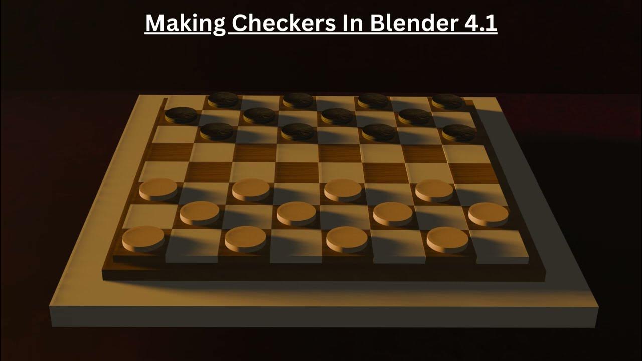 Making #checkers in #blender 4.1 | #3d #art #beginners #basic #board # ...