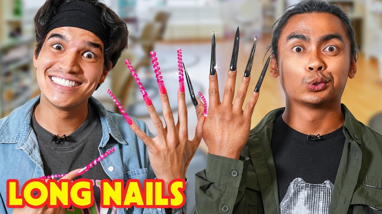We Spent The Day With Long Nails - YouTube