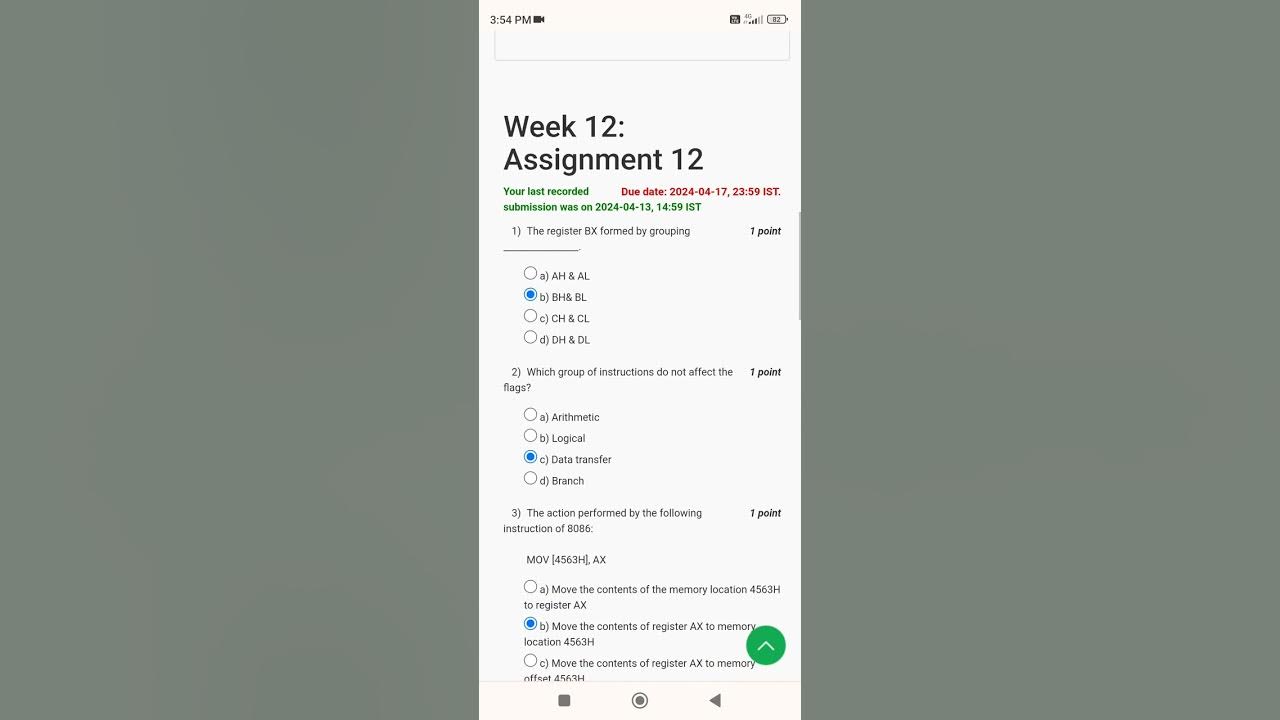 Microprocessor and Microcontrollers NPTEL Week 12 Assignment 12 Answers - YouTube