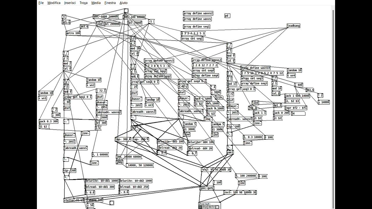 ambient patch in pure data - YouTube