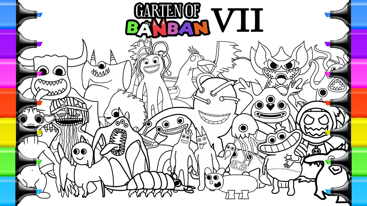 Garten of BanBan 7 New Coloring Pages / How to Color All New Monster ...