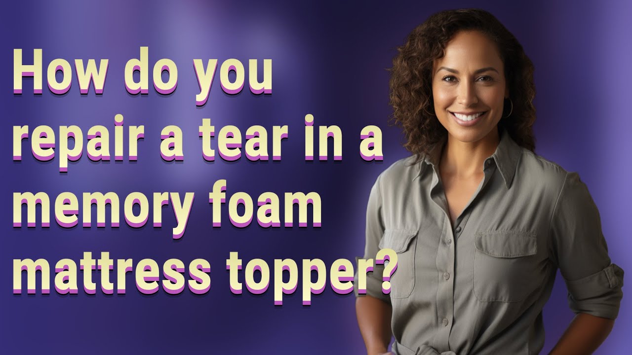 How do you repair a tear in a memory foam mattress topper? - YouTube