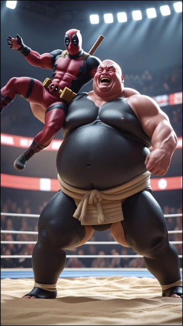 Batman vs Sumo Wrestler | Super man and Deadpool With Spider-Man Help # ...