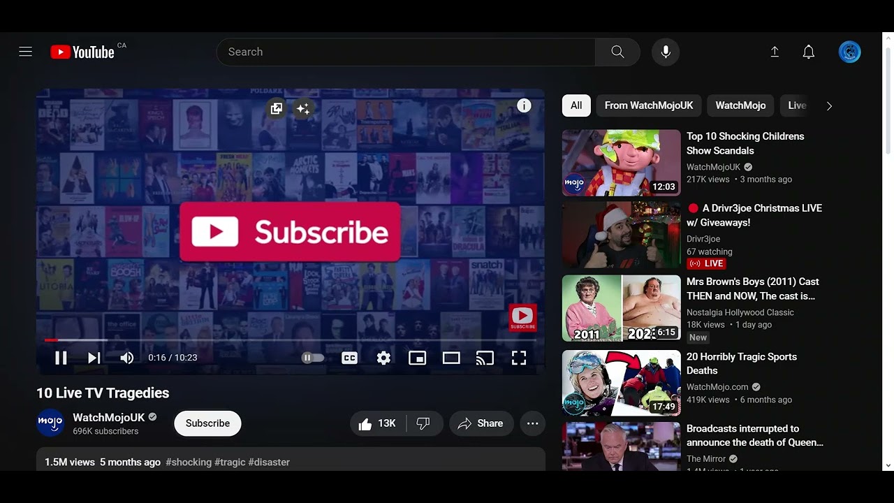 The Subscribe Button Turns Rainbow - YouTube