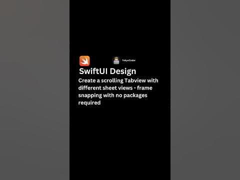 Easily create snapping, scrolling tabview in SwiftUI #iosdeveloper #swiftui #programming - YouTube