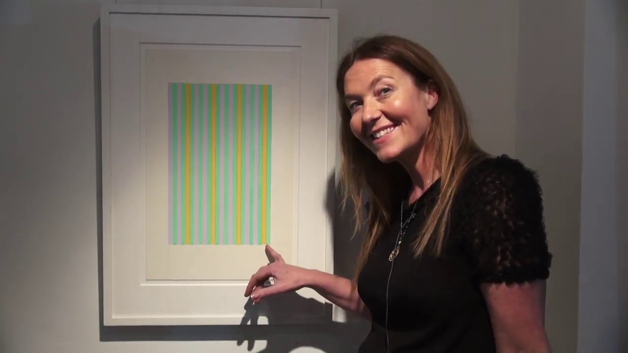 Bridget Riley Original Painting with Tanya Baxter Contemporary - YouTube