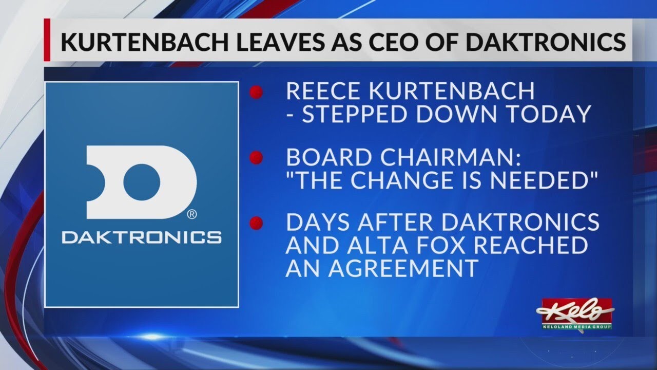 Kurtenbach leaves as CEO of Daktronics - YouTube