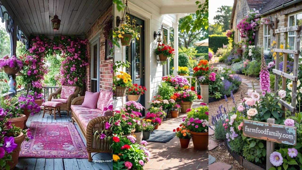 Beautiful Flower-Themed Cottage Farmhouse Decorating Ideas | Garden ...