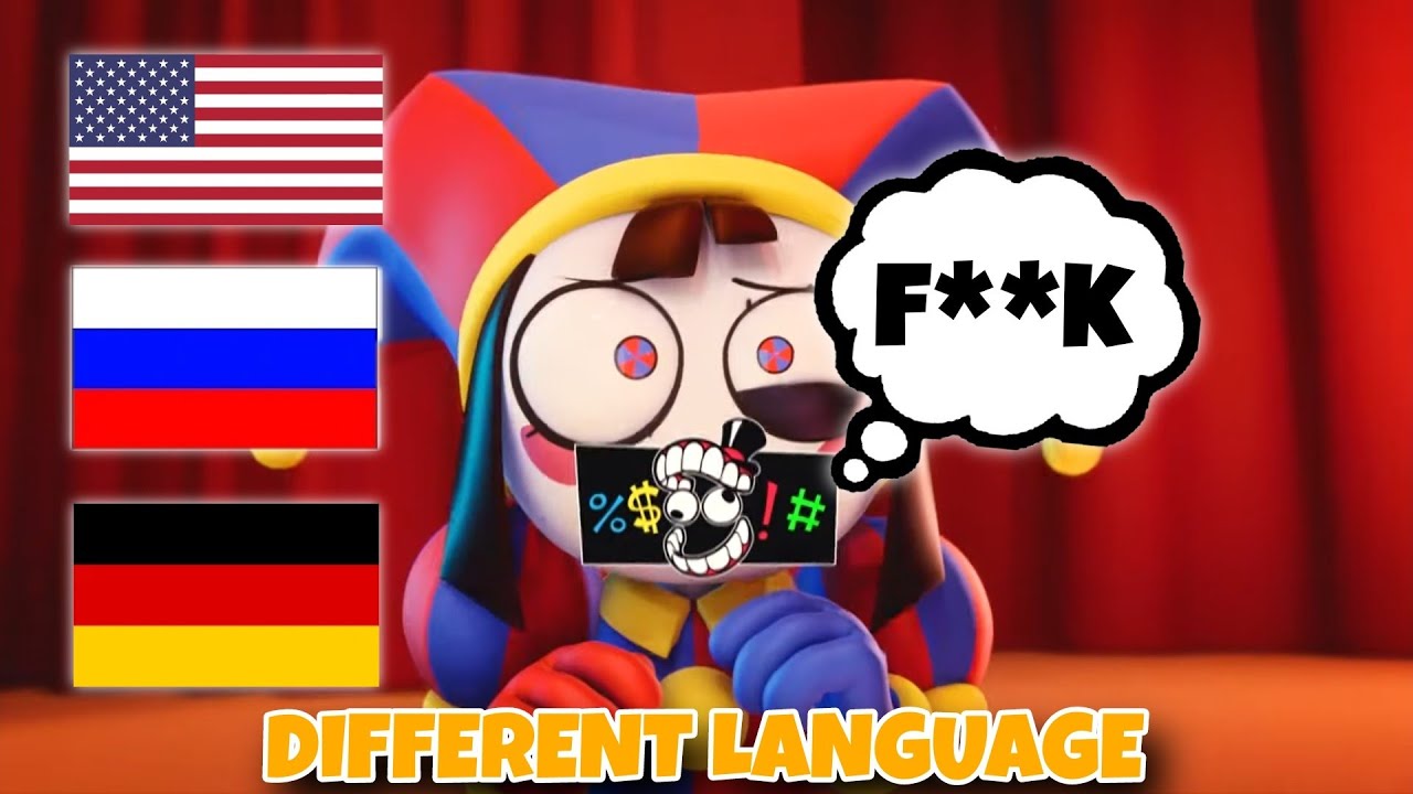POMNI SWEARING IN DIFFERENT LANGUAGES (The amazing digital circus ...