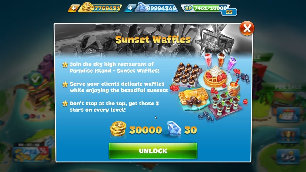 Cooking Fever-Sunset Waffles Level1-25 - YouTube