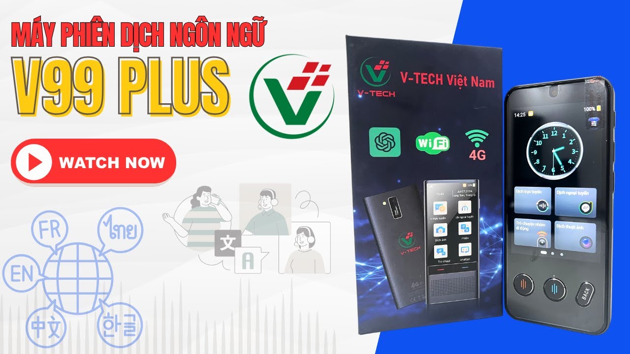 Thiết bị dịch thuật thông minh Vtech V99 Plus 2024 tích hợp nhiều chức ...