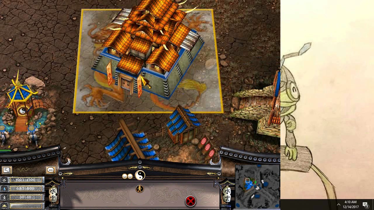 Playing Battle Realms: Skirmish/ Survival/ Free-4-All [Dragon clan VS 2 ...